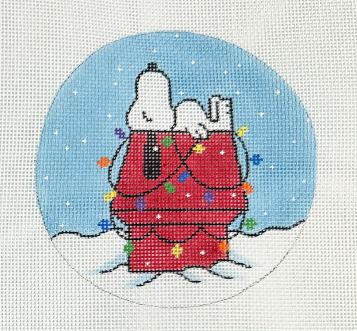 Snoopy on doghouse with lights – The Needle Bug