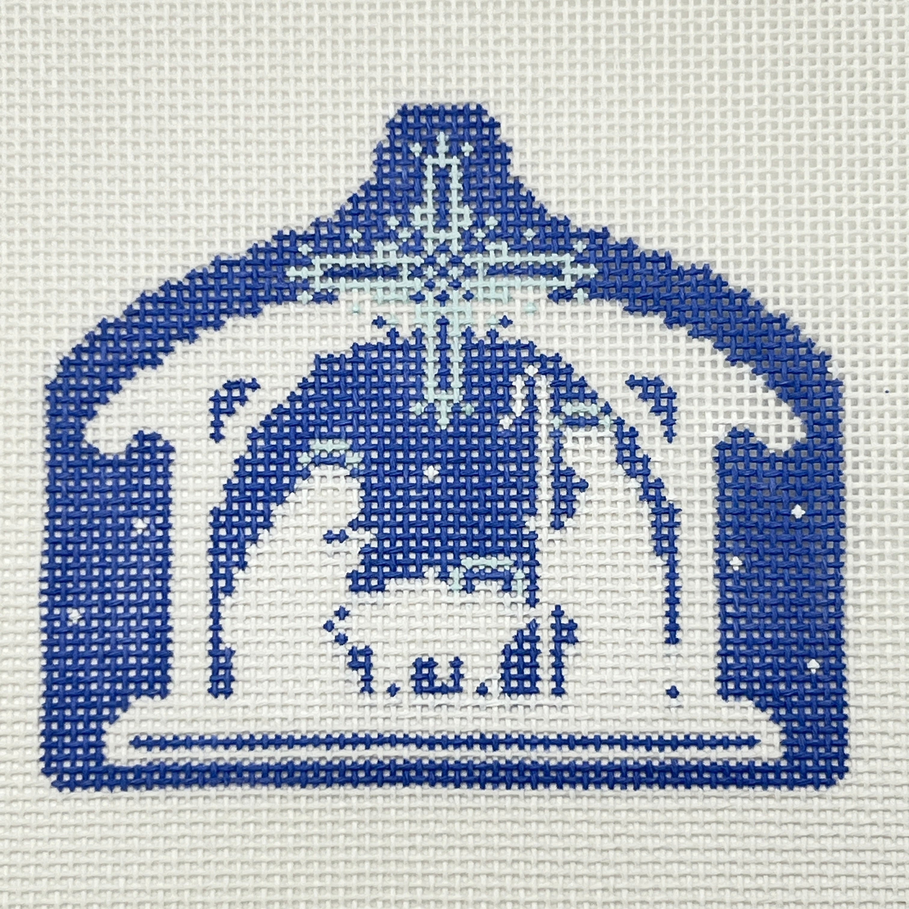 Blue and White Nativity Stable – The Needle Bug