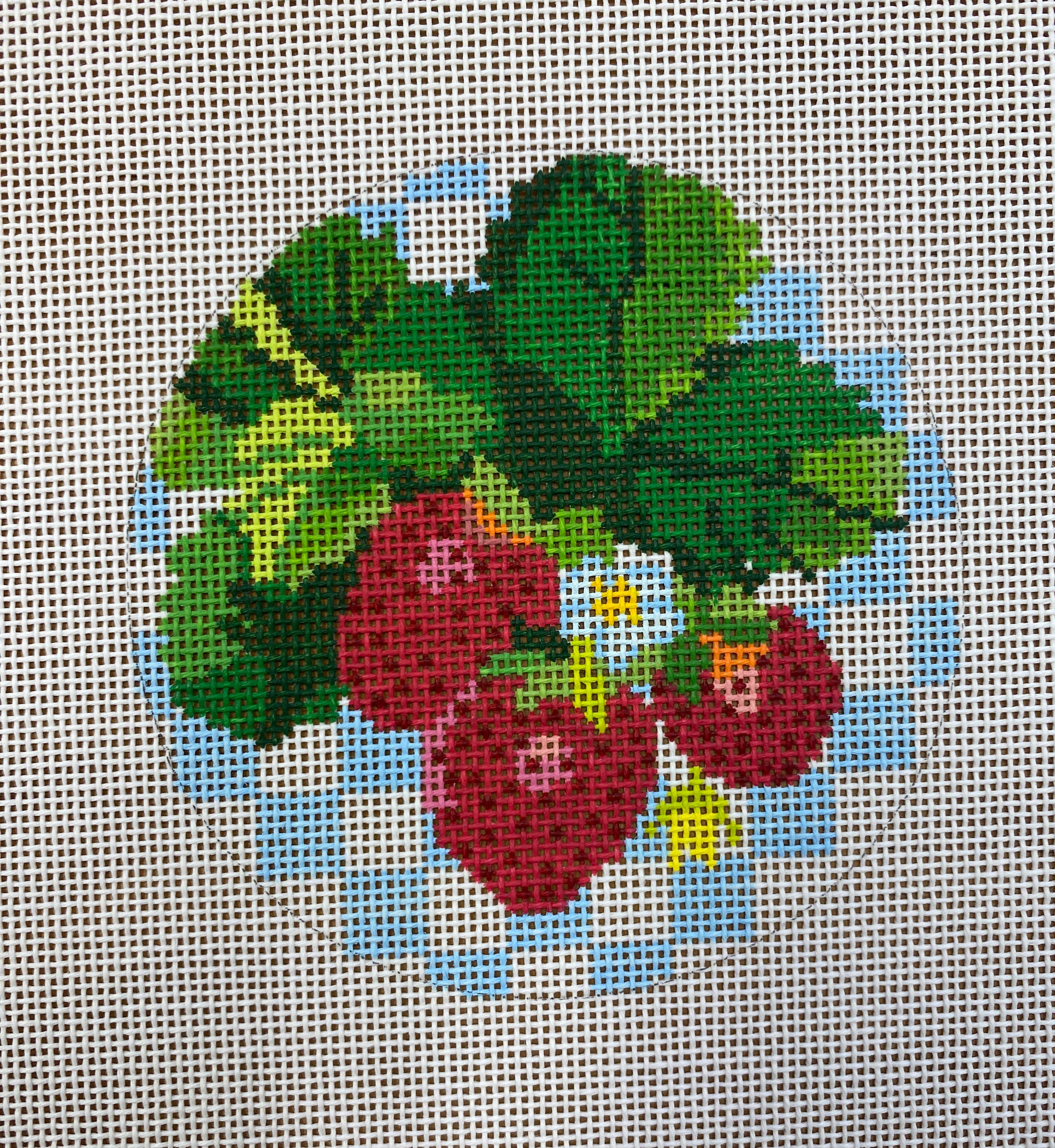 Strawberries 4" round – The Needle Bug