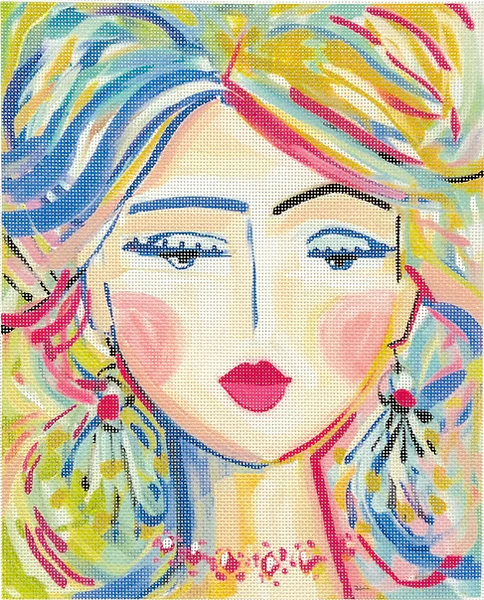 Warrior girl w/periwinkle eyes – The Needle Bug