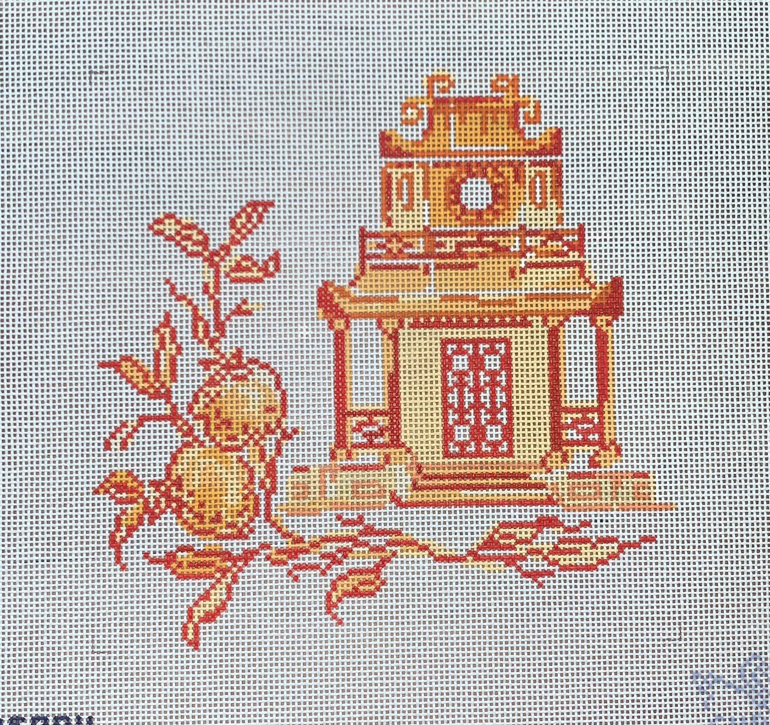 Orange Persimmon Pagoda – The Needle Bug