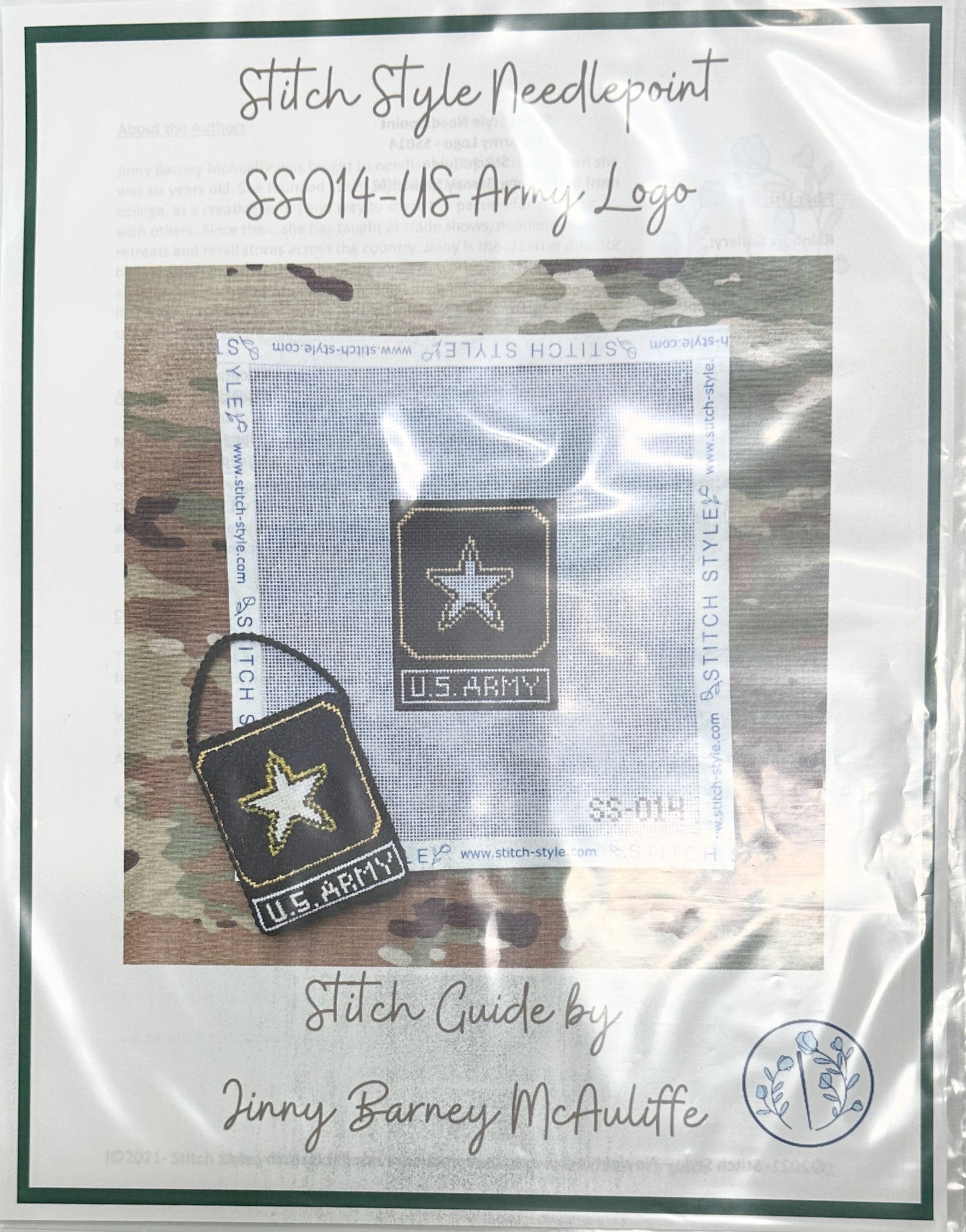 US army logo with stitch guide – The Needle Bug