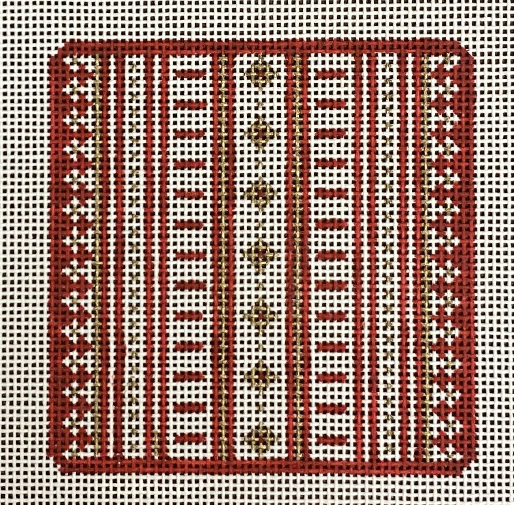 red & gold square – The Needle Bug