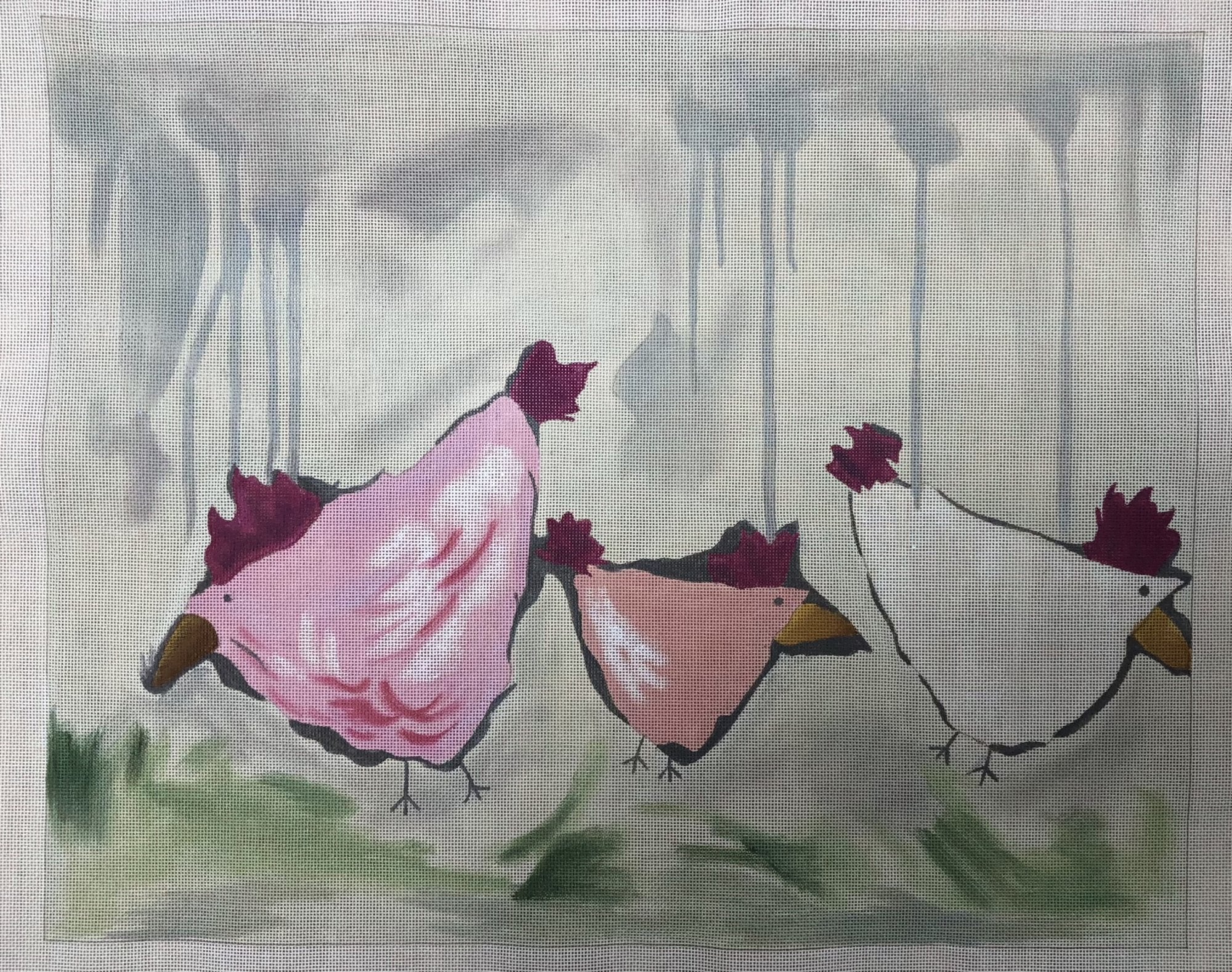 CM26.1 3 hens – The Needle Bug